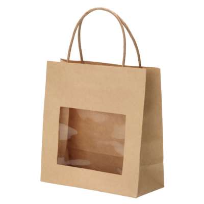 Brown Paper Carrier Bags with Windows